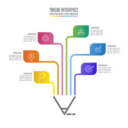 Infographics template four options with square Vector Image