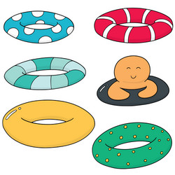 Set life ring Royalty Free Vector Image - VectorStock