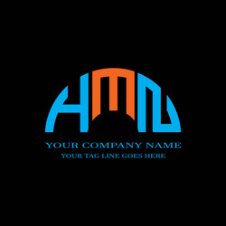 Hmn letter logo creative design with graphic Vector Image
