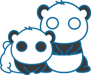 Two Panda Vector Images (over 300)