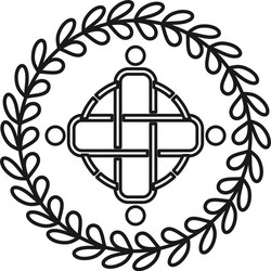 Health cross commitment teamwork together outline Vector Image