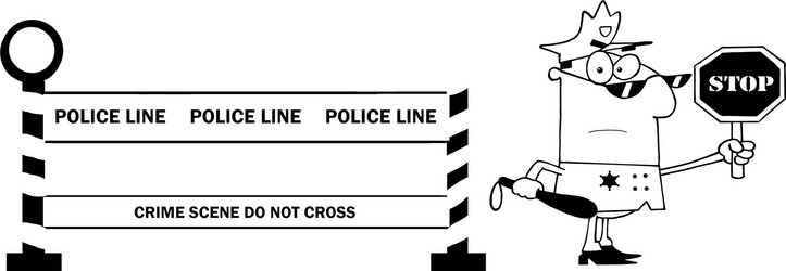 Police traffic stop cartoon Royalty Free Vector Image