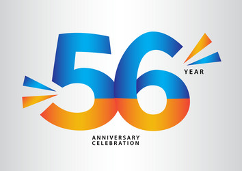 56 year anniversary celebration logotype Vector Image