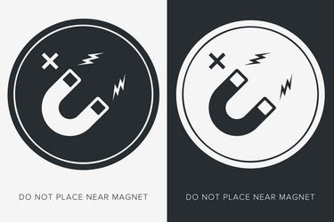 Do not place near magnet packaging symbol sign Vector Image