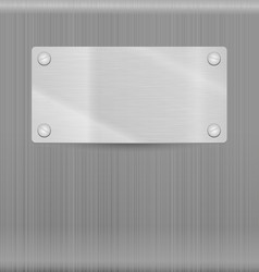 3d metal plate Royalty Free Vector Image - VectorStock