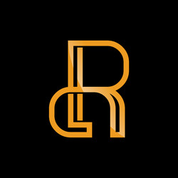 Linear r symbol logo design Royalty Free Vector Image