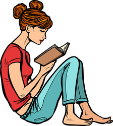 Alice reading a book Royalty Free Vector Image