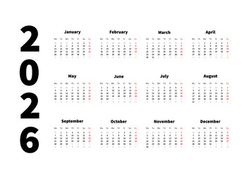 2026 Calendar Vector Images (over 800)