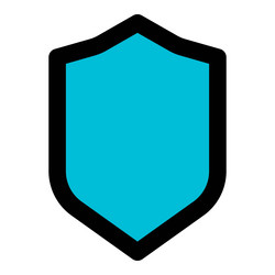 A symbol of shield for protection Royalty Free Vector Image