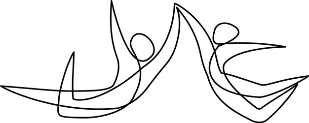 Ballet dancer continuous one line art drawing Vector Image