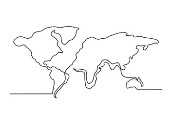 World Map Line Drawing Vector Images (over 18,000)