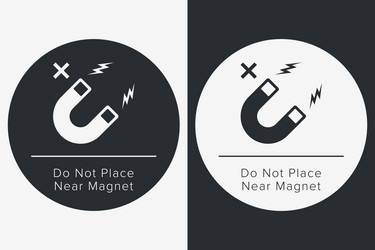 Do not place near magnet packaging symbol sign Vector Image