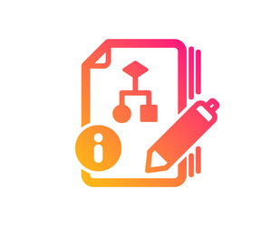 Technical algorithm icon project documentation Vector Image