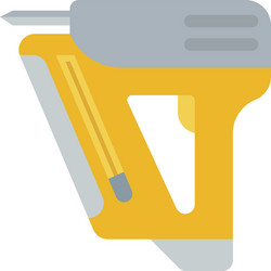 Nailer pneumatic nail gun icon linear design Vector Image