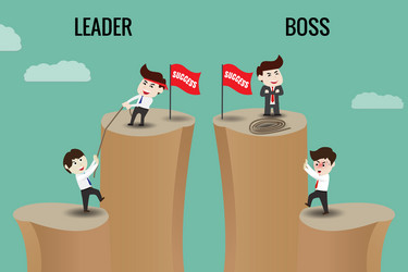 Leader or boss template Royalty Free Vector Image