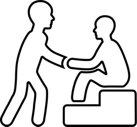 Online support outline icon line art Royalty Free Vector