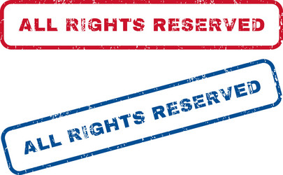 All rights reserved text rubber stamp Royalty Free Vector