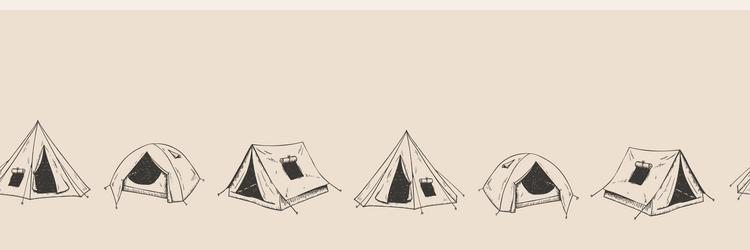 Hand drawn camp tents seamless pattern outdoor Vector Image