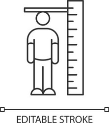 Height measurement icon linear black and rgb Vector Image