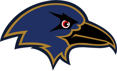 Ravens head Royalty Free Vector Image - VectorStock