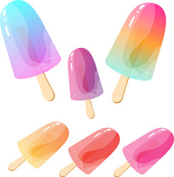 Fruit popsicle ice lolly Royalty Free Vector Image