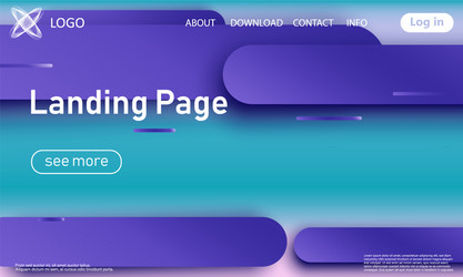 Website landing page material design Royalty Free Vector