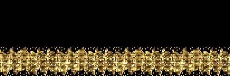 Banner with gold sparkles Royalty Free Vector Image