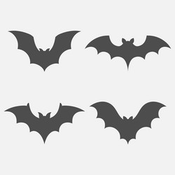 Bats icons set Royalty Free Vector Image - VectorStock