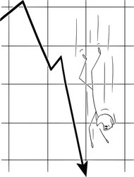 Cartoon falling man or businessman and two men Vector Image