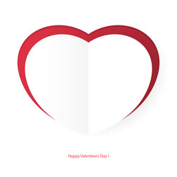 Continuous line heart shape border with realistic Vector Image
