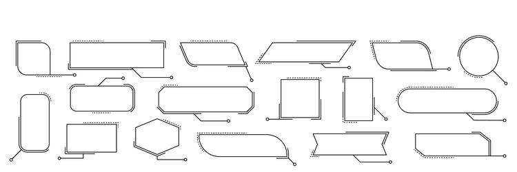 Quote box frame big set of callouts titles Vector Image