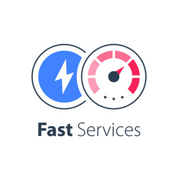 Express delivery service logo fast time Royalty Free Vector
