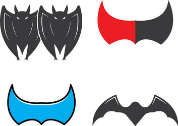 Bat wing element icon design Royalty Free Vector Image