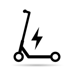 Electric scooter shadow icon urban flat eco Vector Image