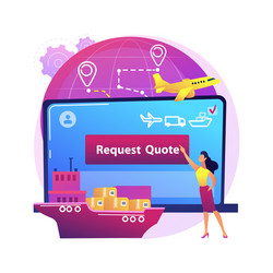 Freight quote request abstract concept Royalty Free Vector