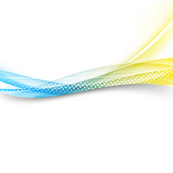 Blue abstract satin swoosh wave border layout Vector Image