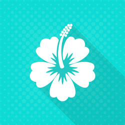 Decorative hibiscus flower icon Royalty Free Vector Image