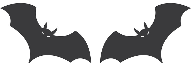 Bat wing element icon design Royalty Free Vector Image
