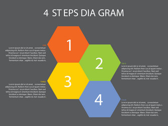 Four steps diagram of colourful arrows Royalty Free Vector