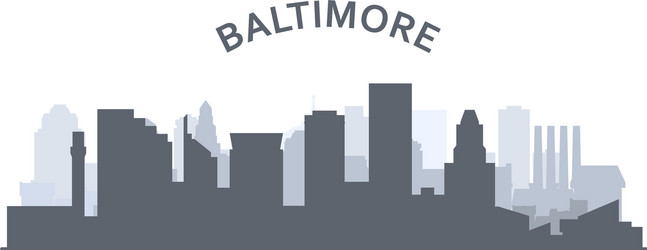 Baltimore City Skyline Silhouette Vector Images (76)