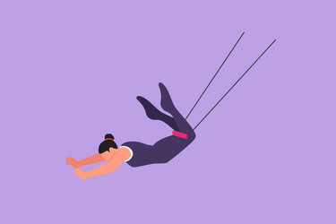Character flat drawing female acrobat performing Vector Image