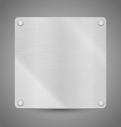 3d metal plate Royalty Free Vector Image - VectorStock