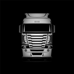 Euro truck logo black and grey Royalty Free Vector Image