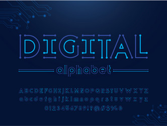 Modern font technology and alphabet design Vector Image