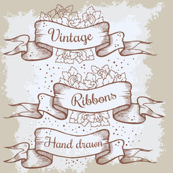 Old hand drawn banner to scrapbook or design Vector Image