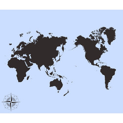 Icon with world map Royalty Free Vector Image - VectorStock