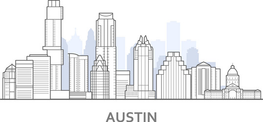 Austin Texas Skyline Vector Images (over 160)