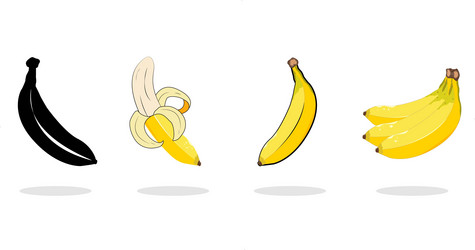 Bannana line art Royalty Free Vector Image - VectorStock