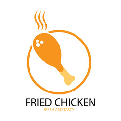 Chicken fried logo Royalty Free Vector Image - VectorStock
