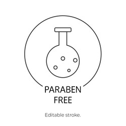 Paraben free icon symbol editable stroke Vector Image
